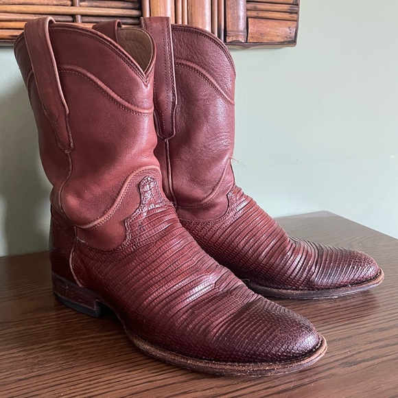 Tecovas | Shoes | Vintage Lizard Skin Roper Boots | Poshmark